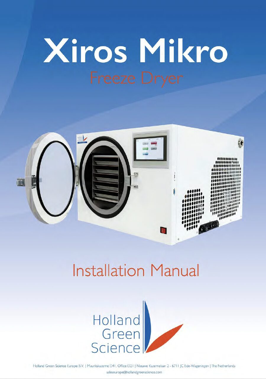 Xiros Mikro Freeze Dryer - Holland Green Science europe